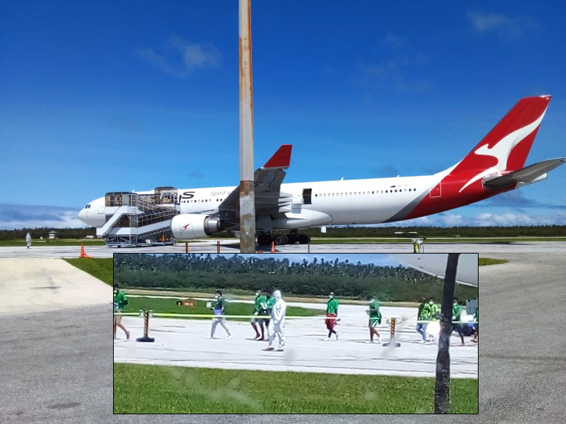 Qantas plane breakdown forces unloading of passengers at Fua'amotu ...