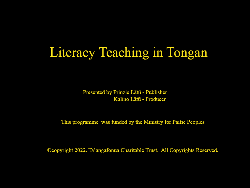 Literacy Teaching in Tongan - Kaniva Tonga News
